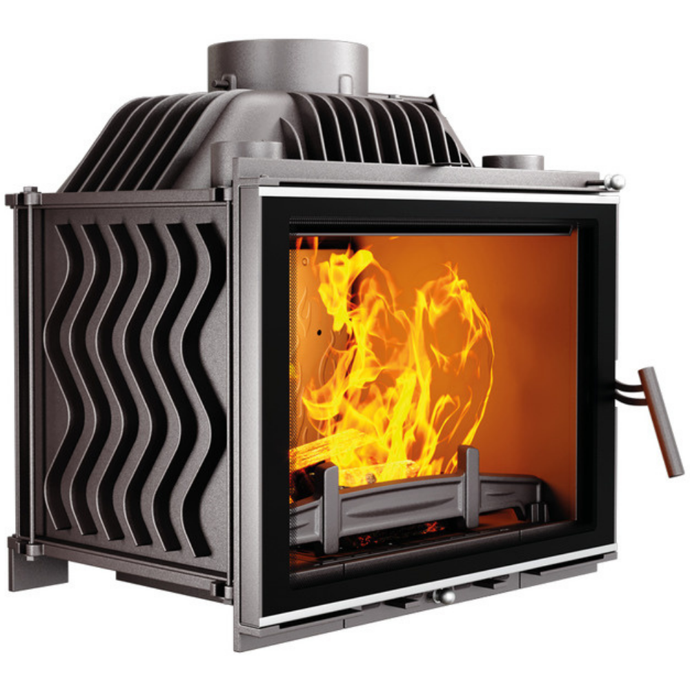 Insert à bois en fonte 12.3 kW W17 Decor ECO de KAWMET - Design élégant ...