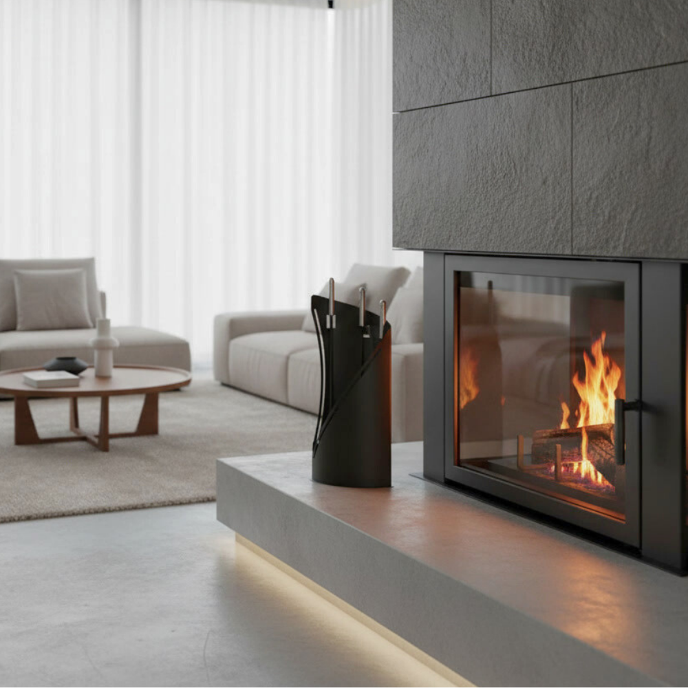 Serviteur de cheminée avec 3 accessoires Benlor Edilinox - Finition ...